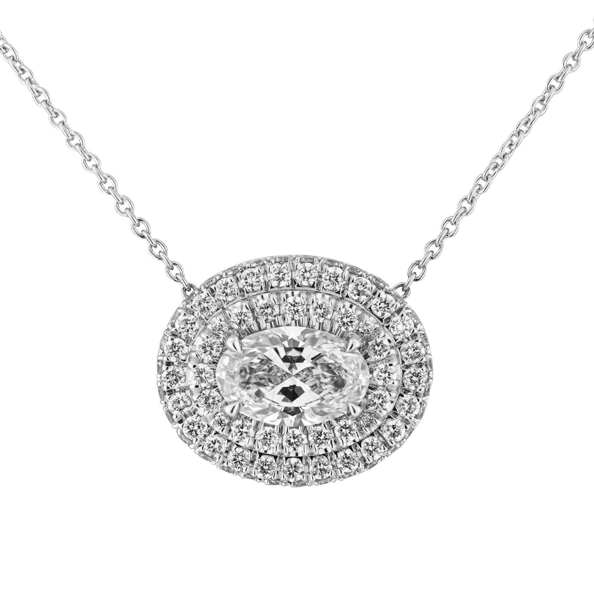 GIA Certified Oval Diamond Pendant — M&V Vanguard Jewelry